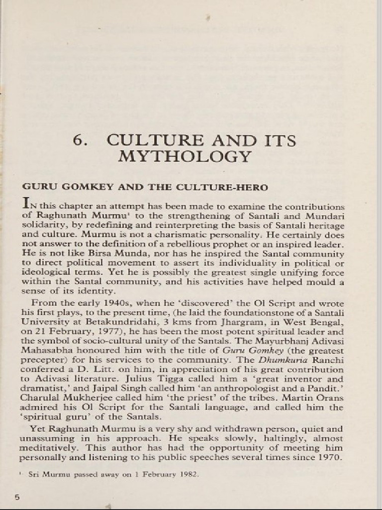 Pandit Raghunath Murmu - Ol Chiki History Importance | PDF