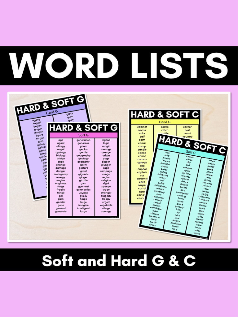 Soft and Hard G and C Word Lists | PDF