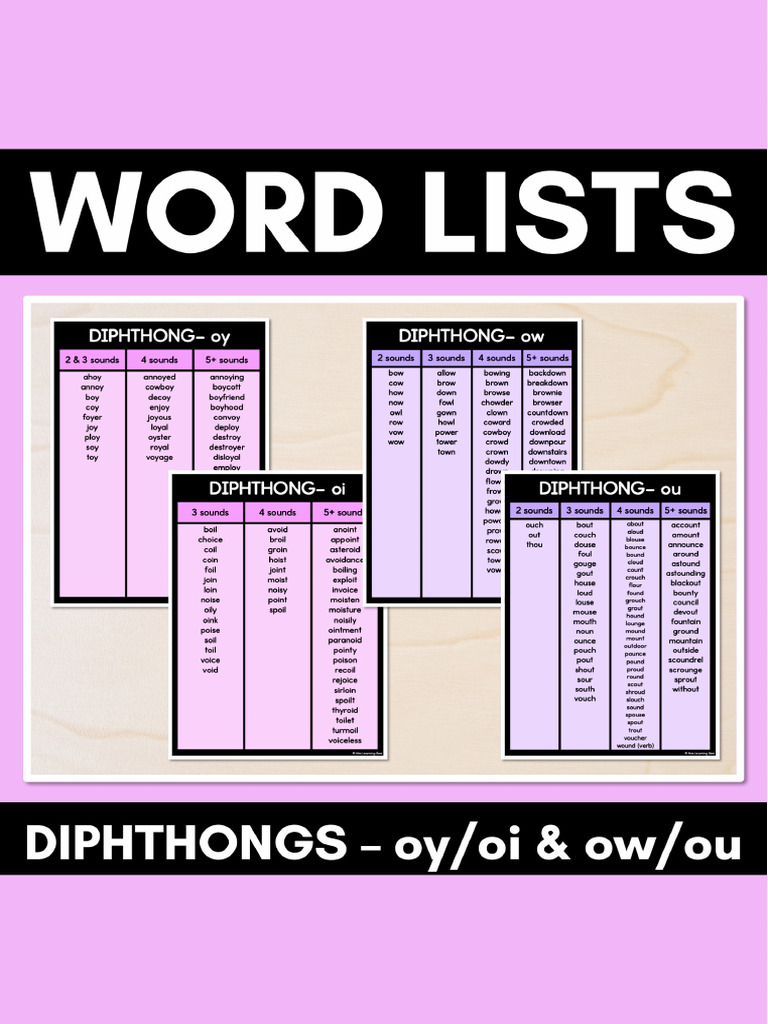 diphthongs-word-lists | PDF