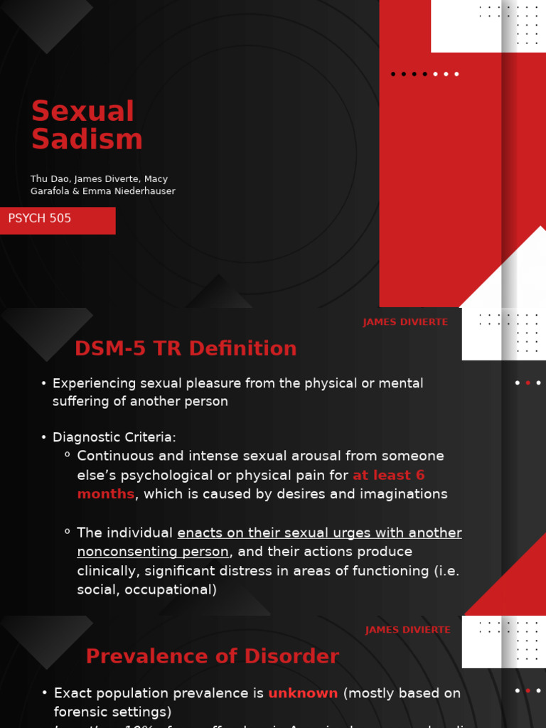 Understanding Sexual Sadism Disorder | PDF | Sadomasochism | Abnormal ...