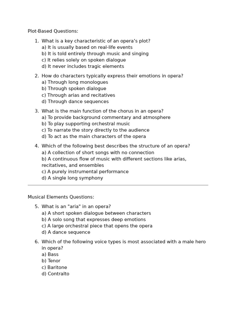summative assessment music | PDF | Opera | Romantic Music