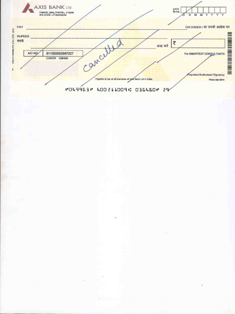 2 Axis Cancelled CHQ | PDF