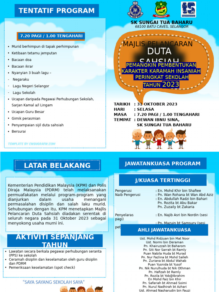 Buku Program Duta Sahsiah 2023 | PDF