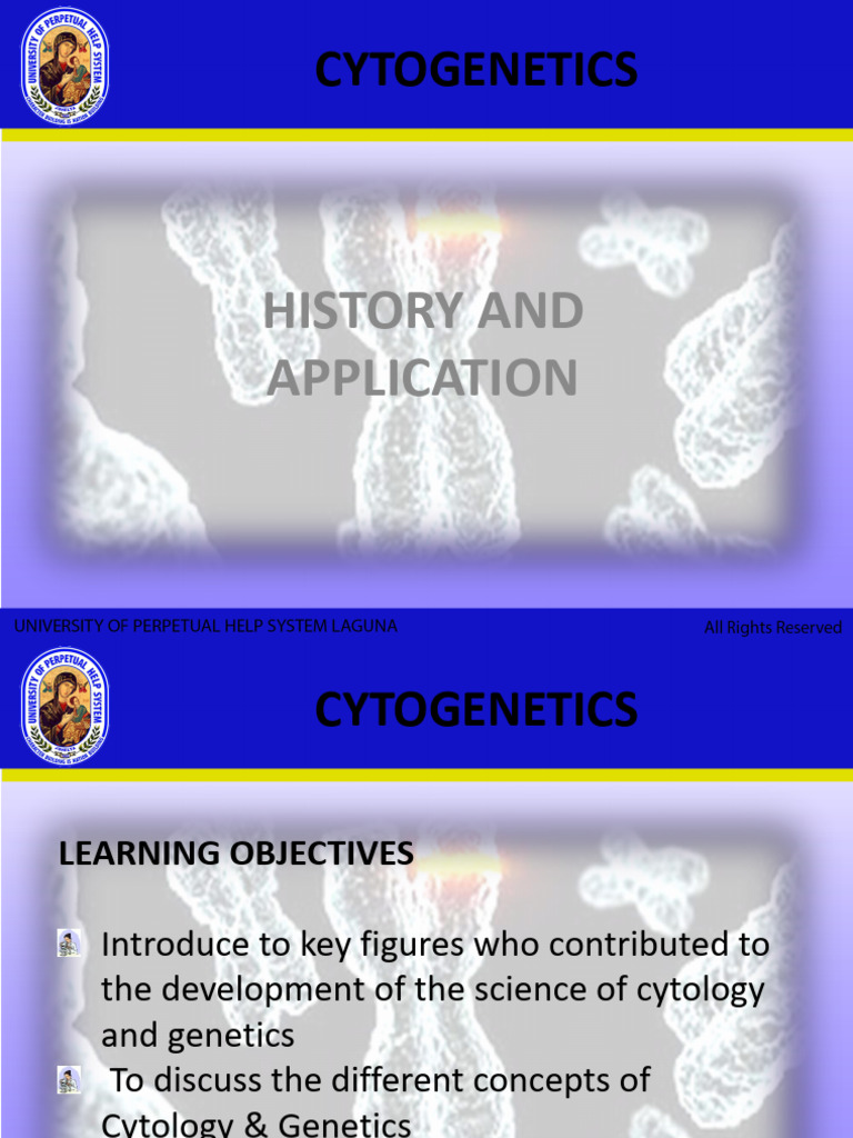 History Origin and Application of Cytogenetics | PDF | Genetics | Heredity
