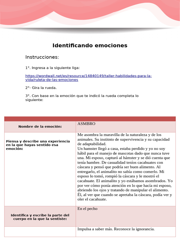 Identificando Emociones | PDF