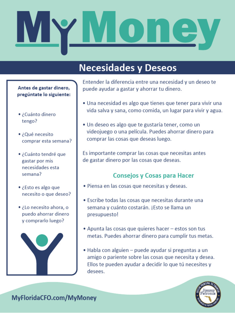 Spanish Mymoney Needs and Wants | PDF