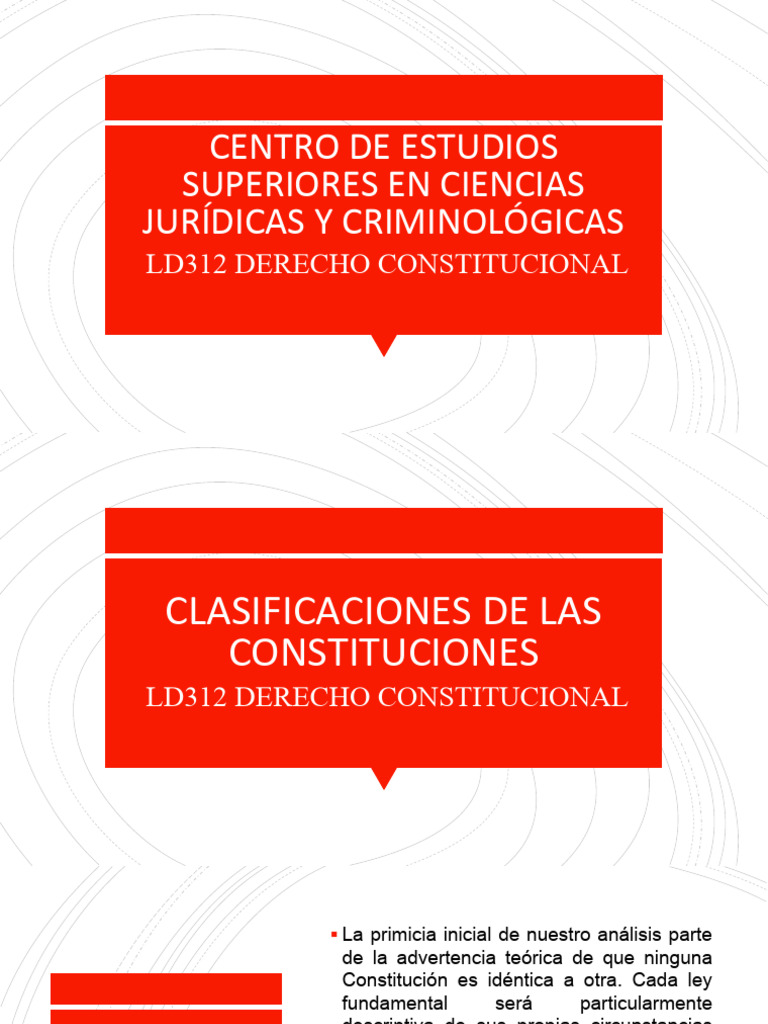 CLASIFICACION DE LAS CONSTITUCIONES | PDF | Constitución | Ideologías