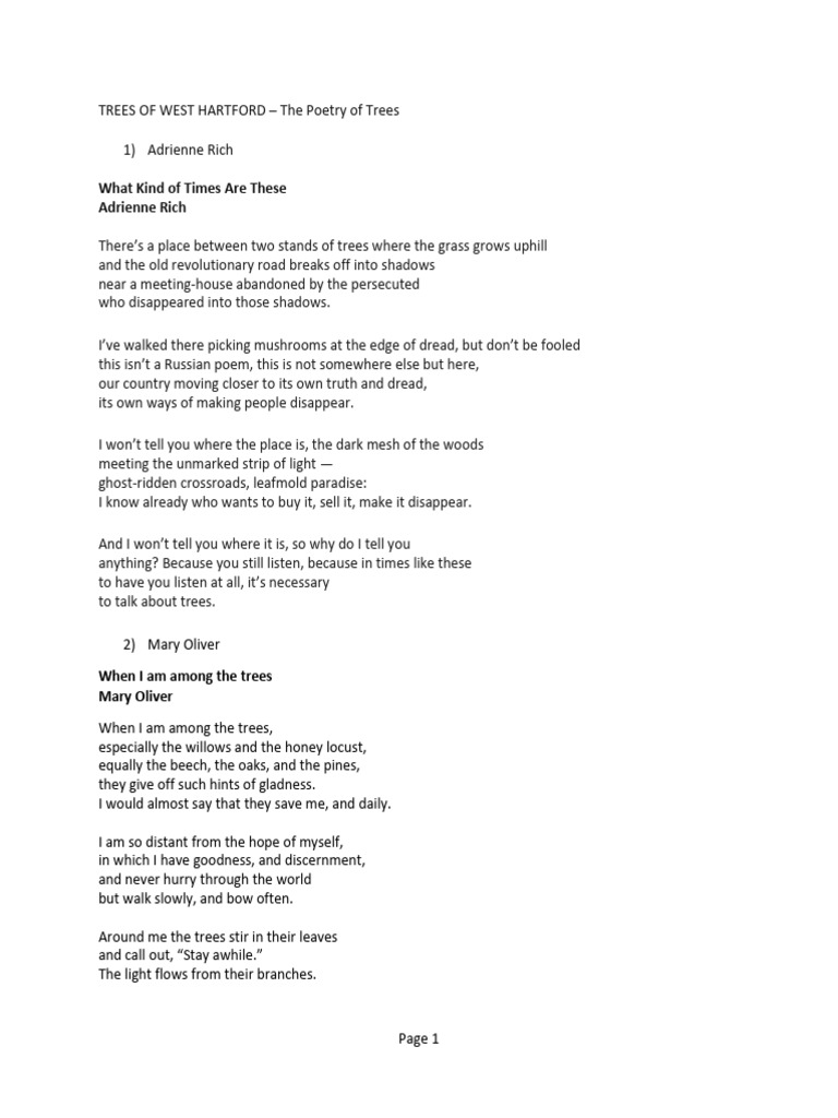 Tree Poems Final Version | PDF | Trees