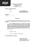 Sample Information - Estafa | PDF