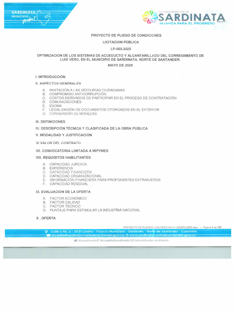 Pliego de Condiciones | PDF