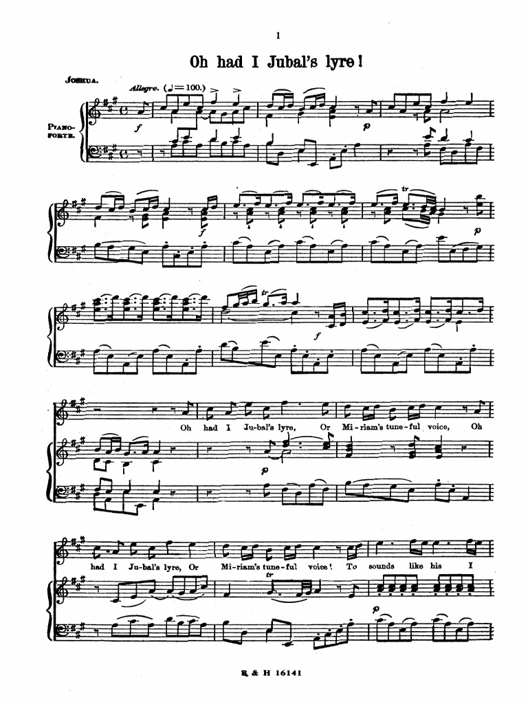 Oh Had I Jubal Lyre | PDF