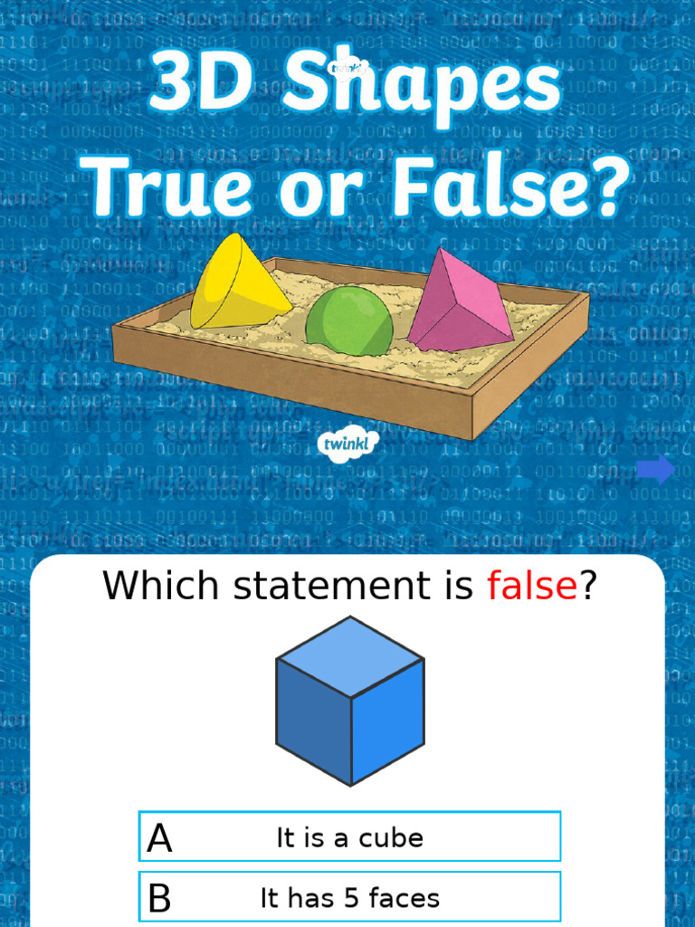 3D Shapes True or False | PDF