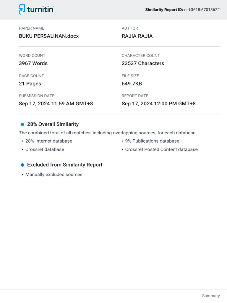 Hasil Uji Turnitin Buku Persalinan | PDF