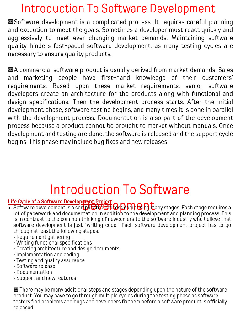 Introduction To Software Development - PPT 20250102 221330 0000 | PDF ...