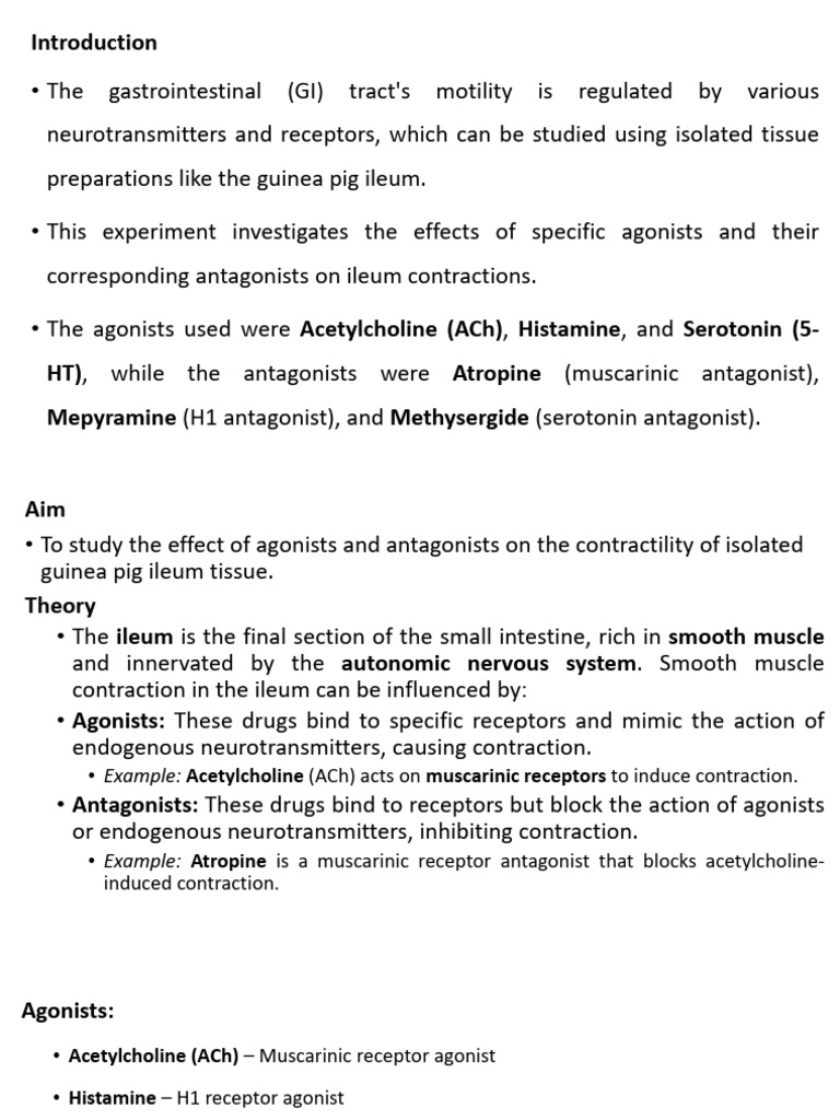 agonists and antagonists | PDF | Acetylcholine | Receptor Antagonist
