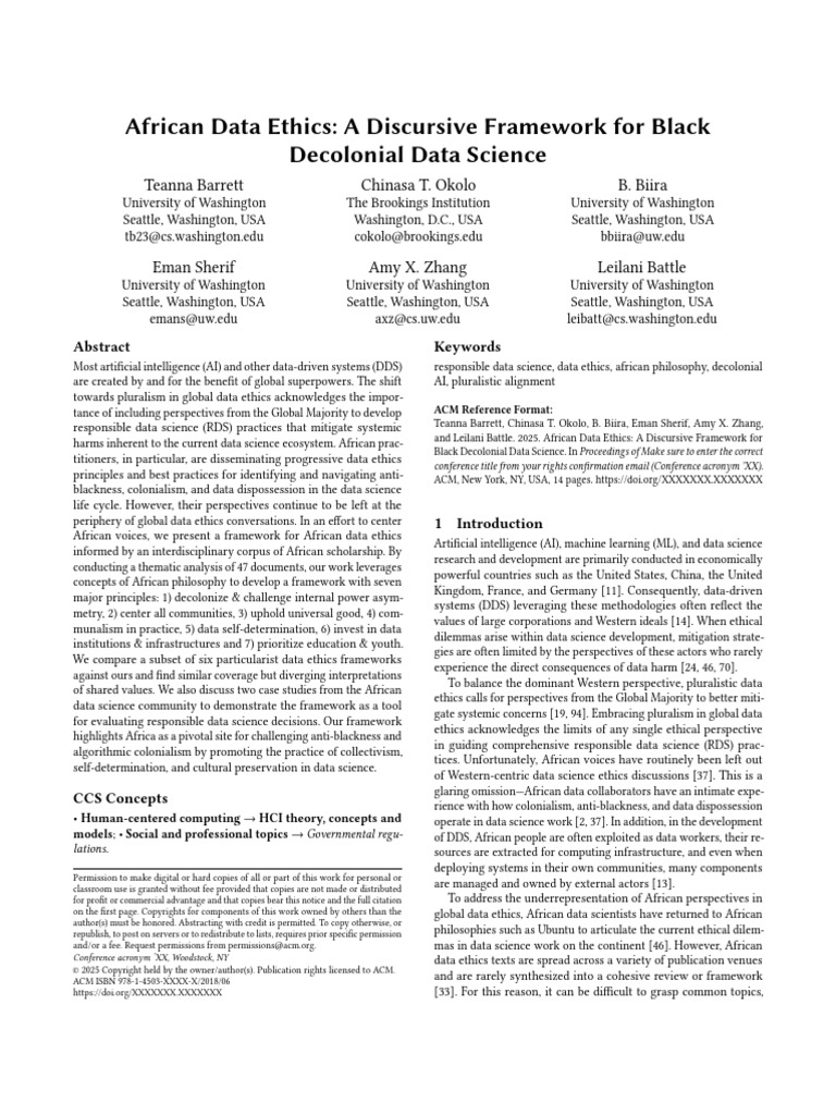 African_Data_Ethics_A_Discursive_Framework_for_Bla | PDF | Science ...