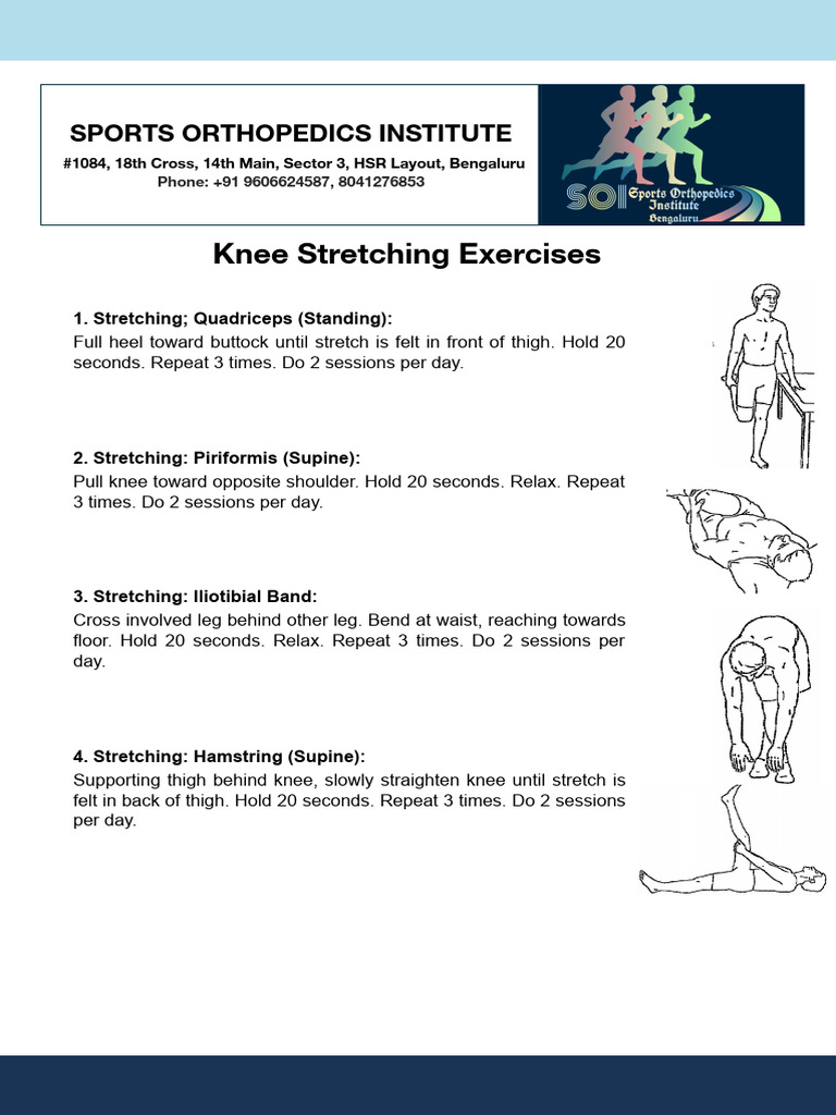 Knee Stretches Leaflet | PDF