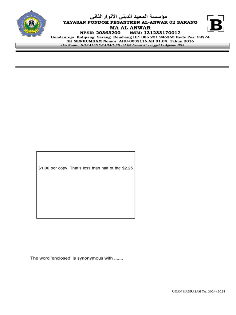 UM 2025 - Sastra Inggris PAKET-B | PDF | Pollution | Plastic