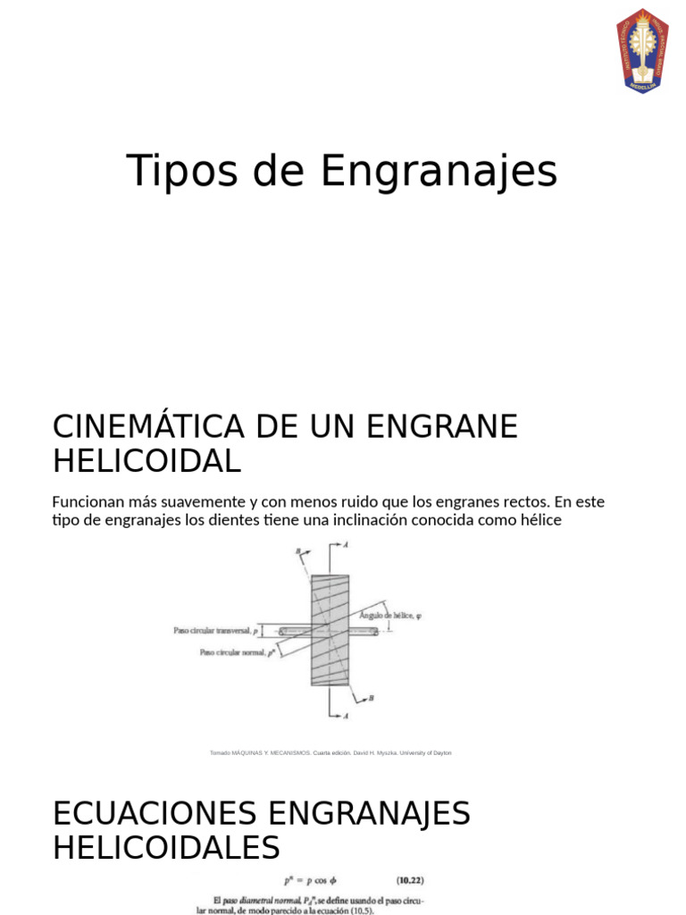 Tipos de Engranajes y Ejemplos | PDF | Engranaje | Mecánica
