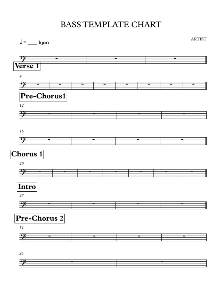 Bass Template Chart | PDF