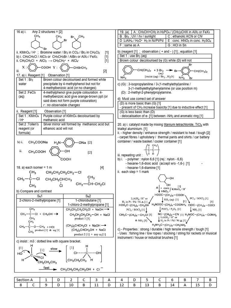STPM 2013 Chemistry Sem 3 Marking Scheme | PDF | Chemical Substances ...