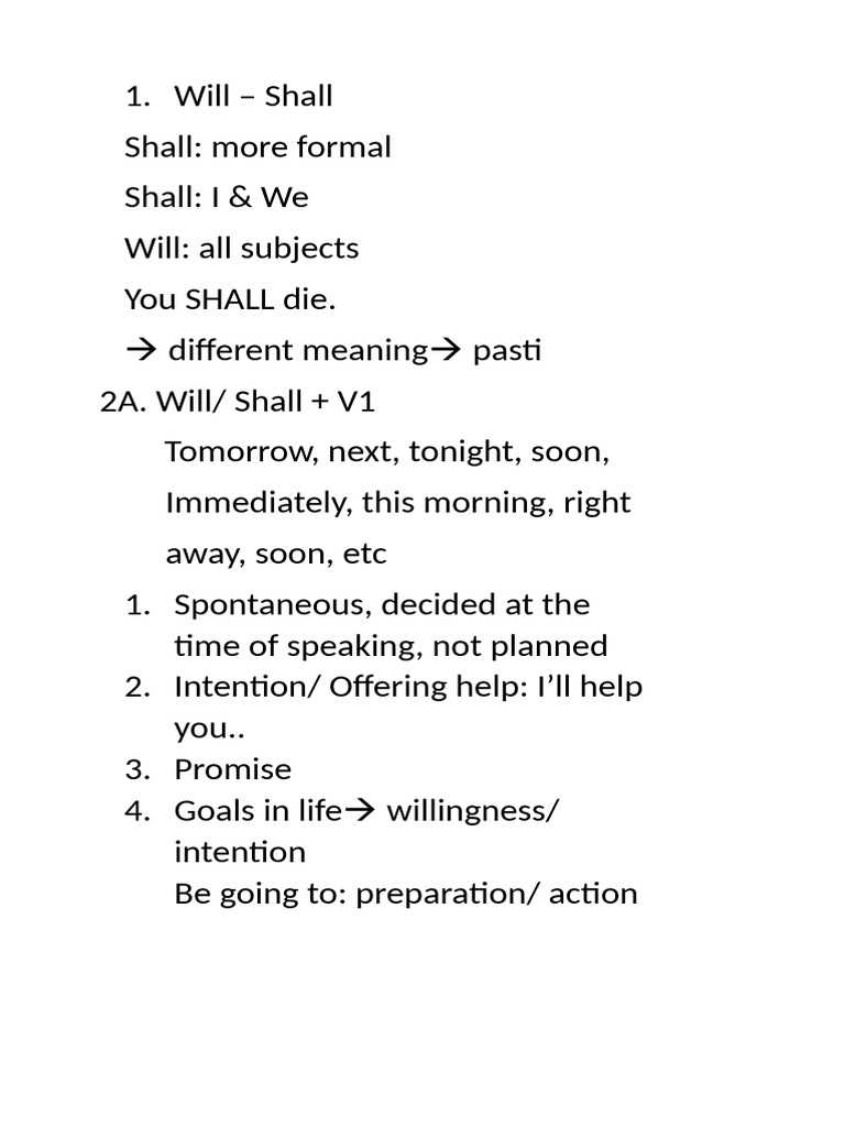 Future Tenses Note (9th) | PDF