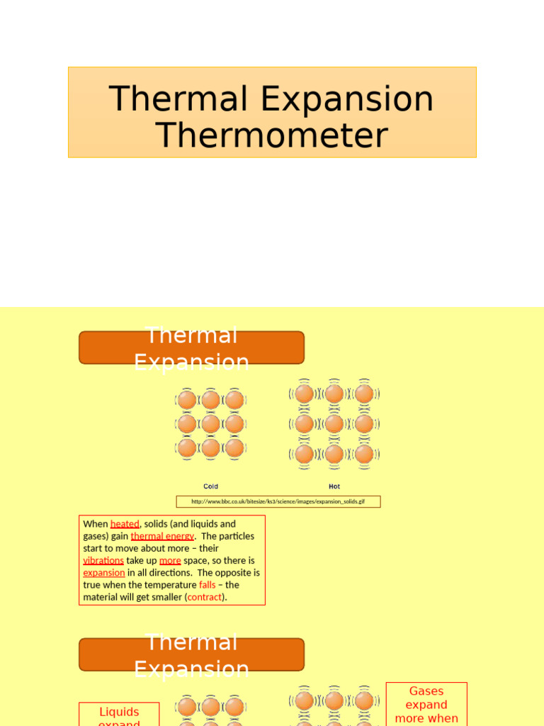 Thermal Expansion and Thermometer 2022 | PDF | Thermometer | Celsius