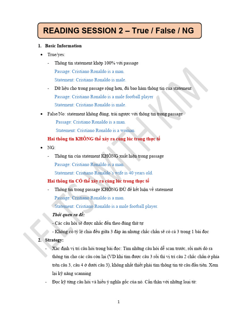 Reading S2 - Handout | PDF