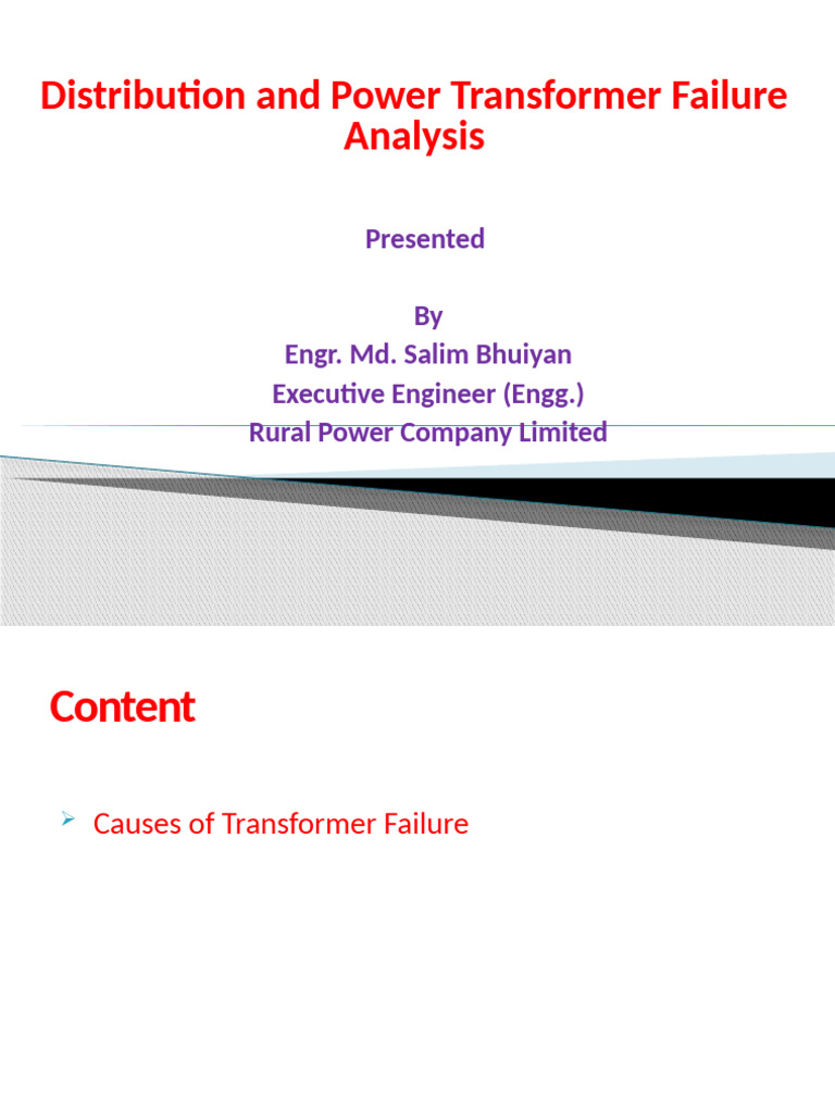 Transformer Failure Analysis | PDF | Transformer | Relay