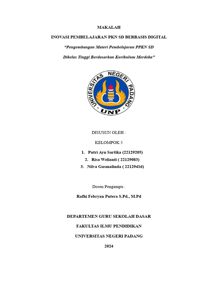 Makalah KLP 5 PPKN SD | PDF