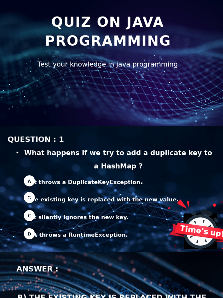 Quiz On Java Programming | PDF | Computer Programming