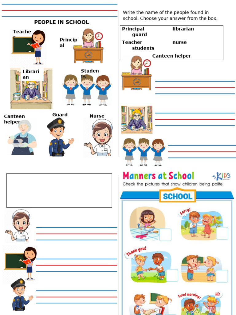 People Found in School Worksheet | PDF