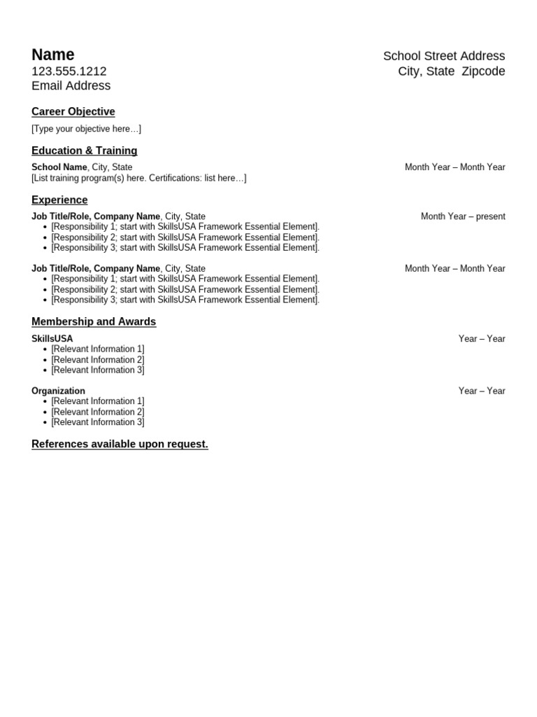 Professional Resume Template Guide | PDF