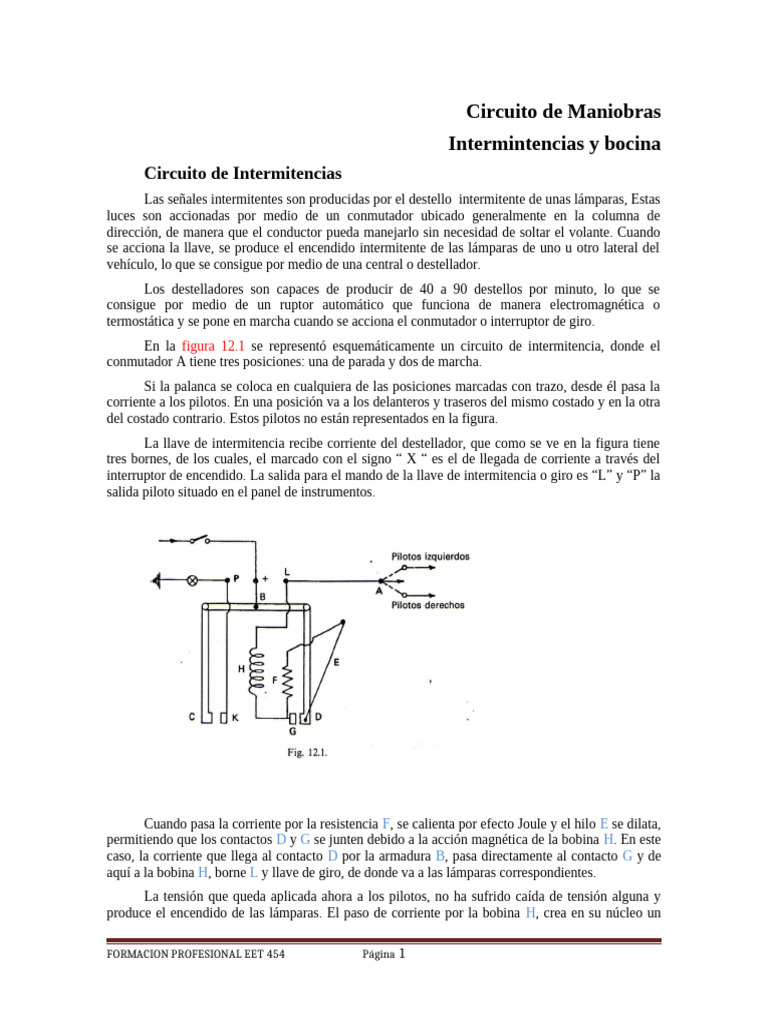 Circuit Giro y Bocina | PDF | Cambiar | Corriente eléctrica