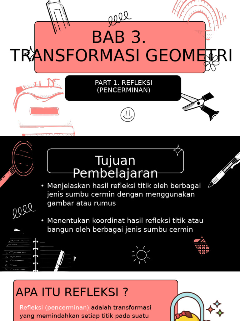 Bab 3 Transformasi Geometri - Refleksi | PDF