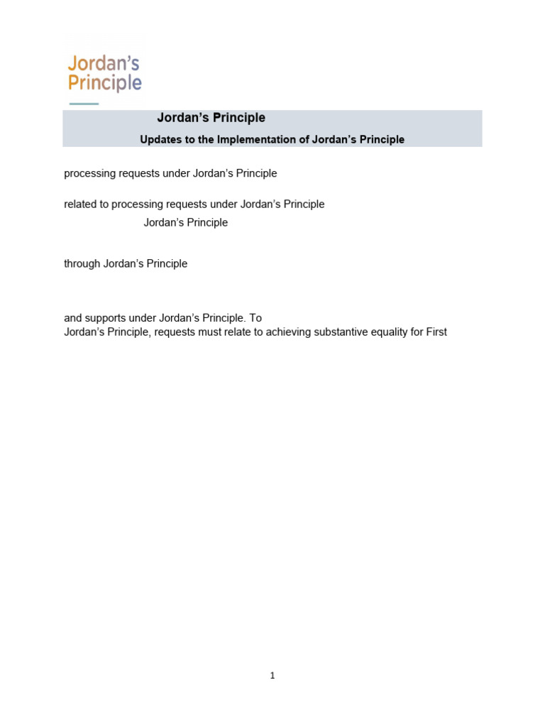 Jordan's Principle Updates for Requests | PDF | Health Professional