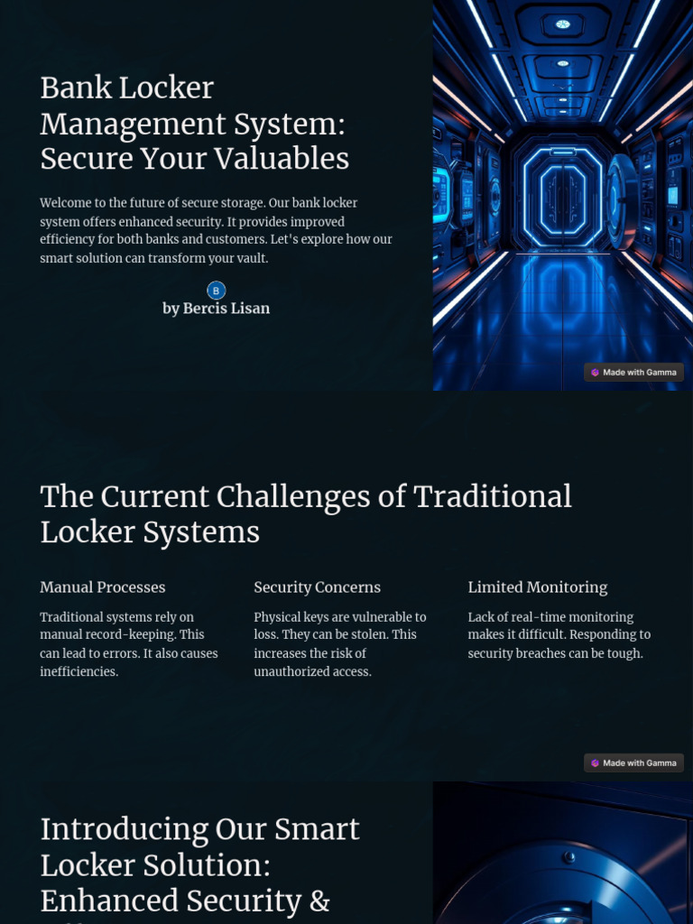 Smart Bank Locker Management Solutions | PDF | Computer Security | Security