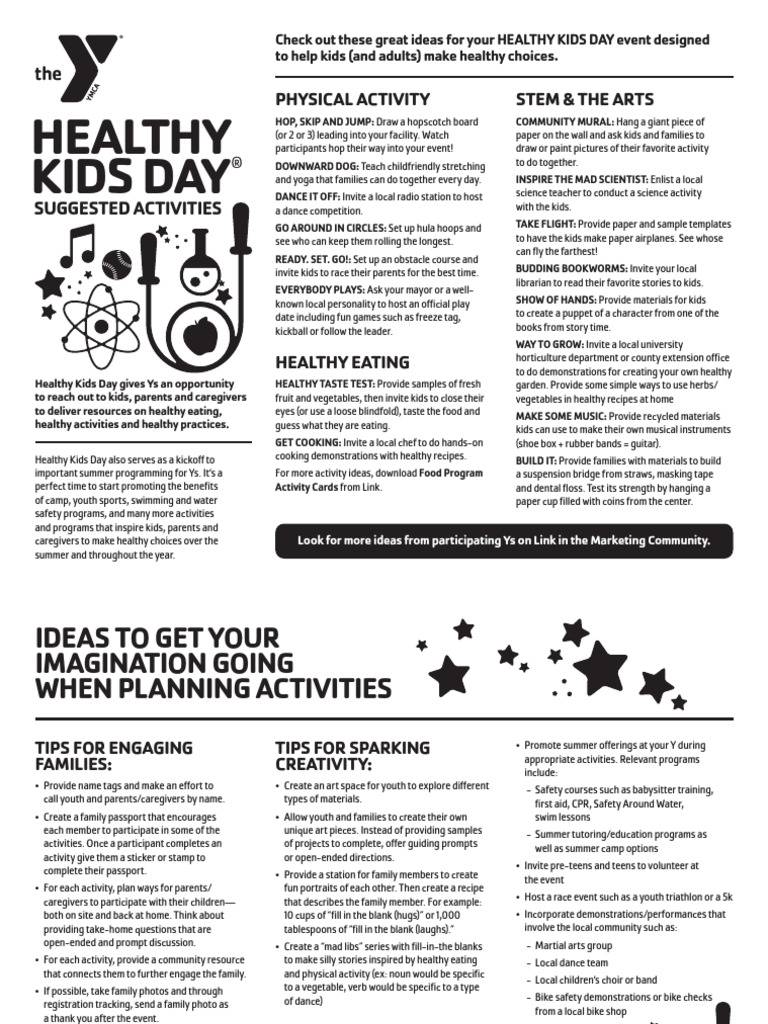 Healthy Kids Day Suggested Activities | PDF
