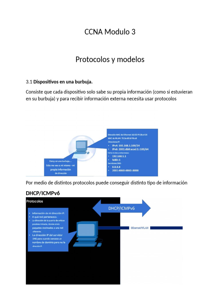 Protocolos de Comunicación en Redes CCNA | PDF | Dirección IP | Red de ...