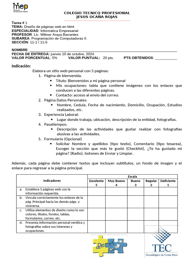 Tarea 1 - 2P Progra | PDF | Internet | Hipertexto