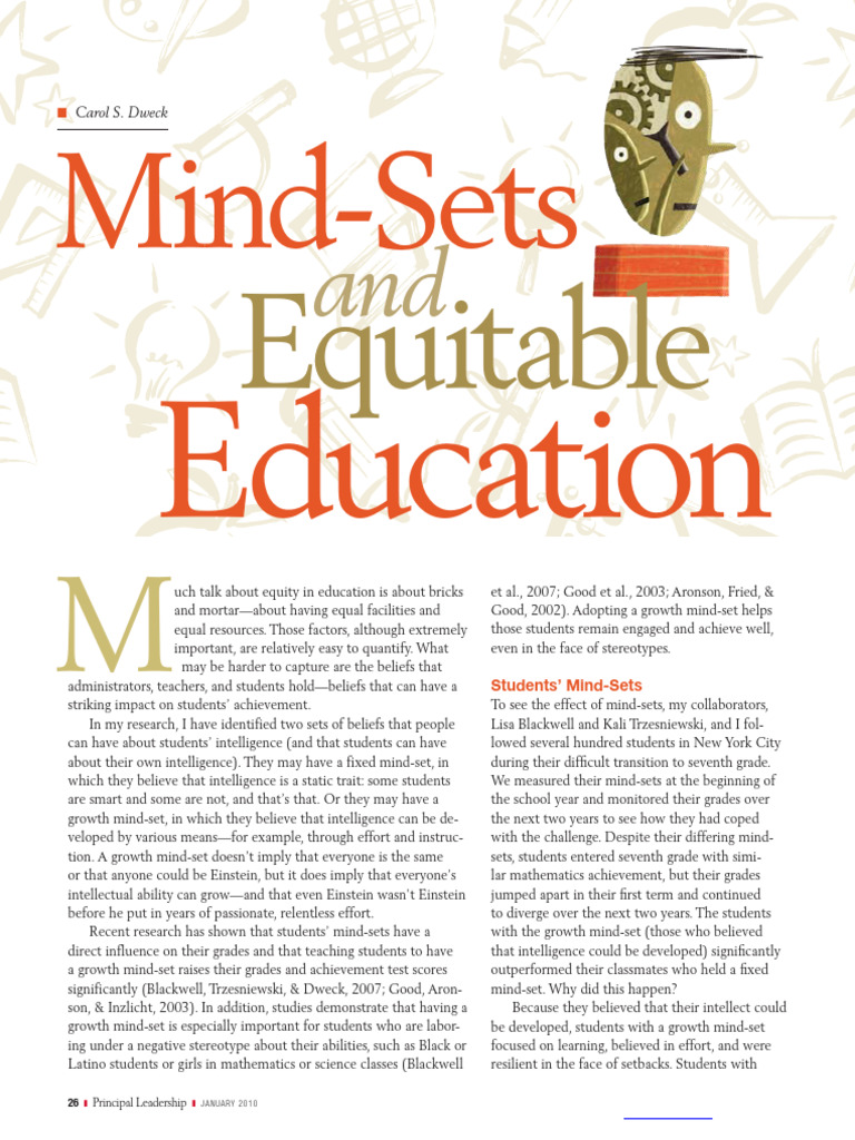 Mindsets and Equitable Education | PDF | Mindset | Psychological Concepts