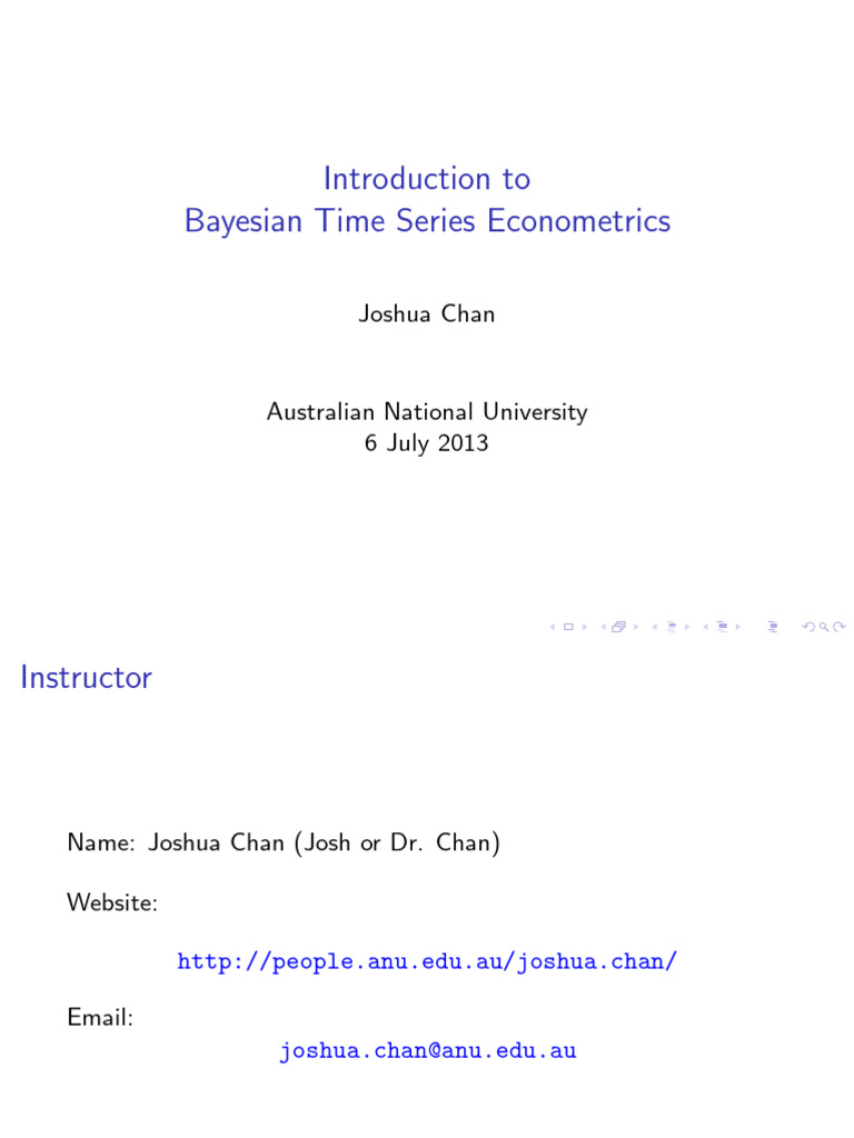IntroBayesTimeSeries2 | PDF | Vector Autoregression | Kalman Filter