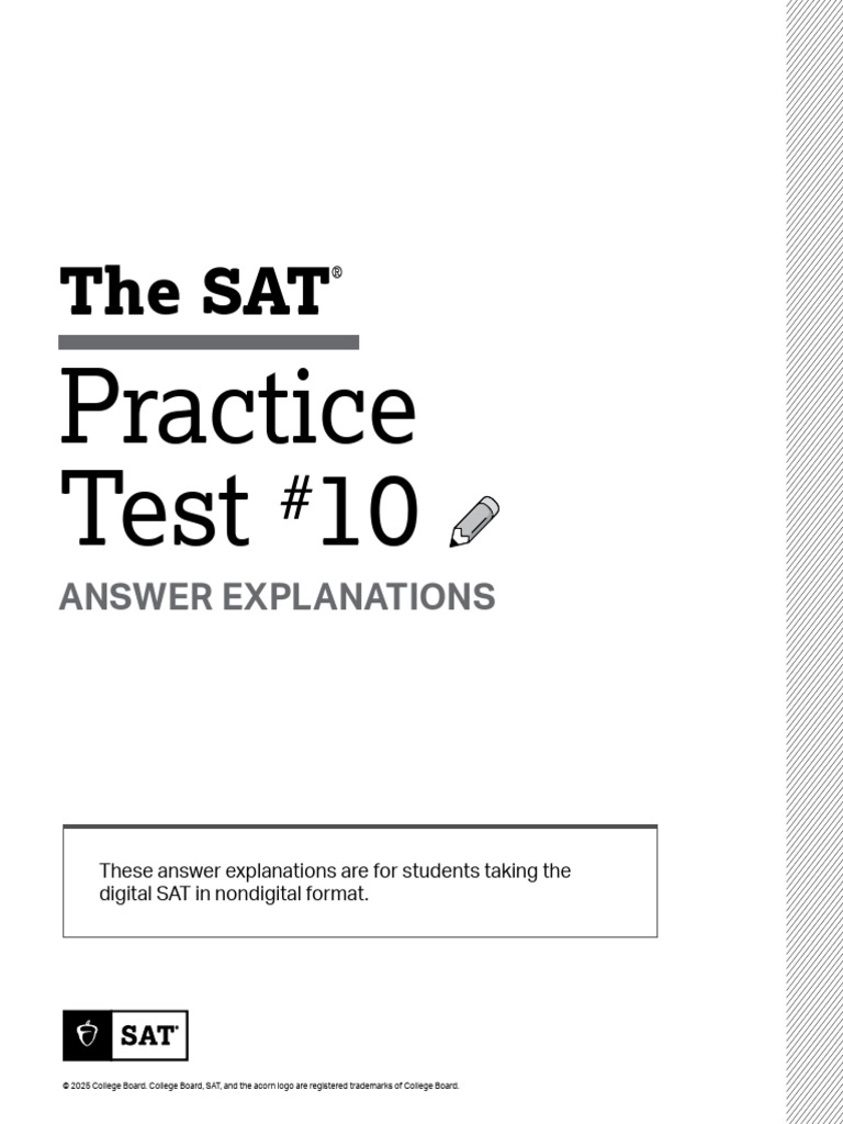 Sat Practice Test 10 Answers Digital | PDF | Grammar | Language Mechanics
