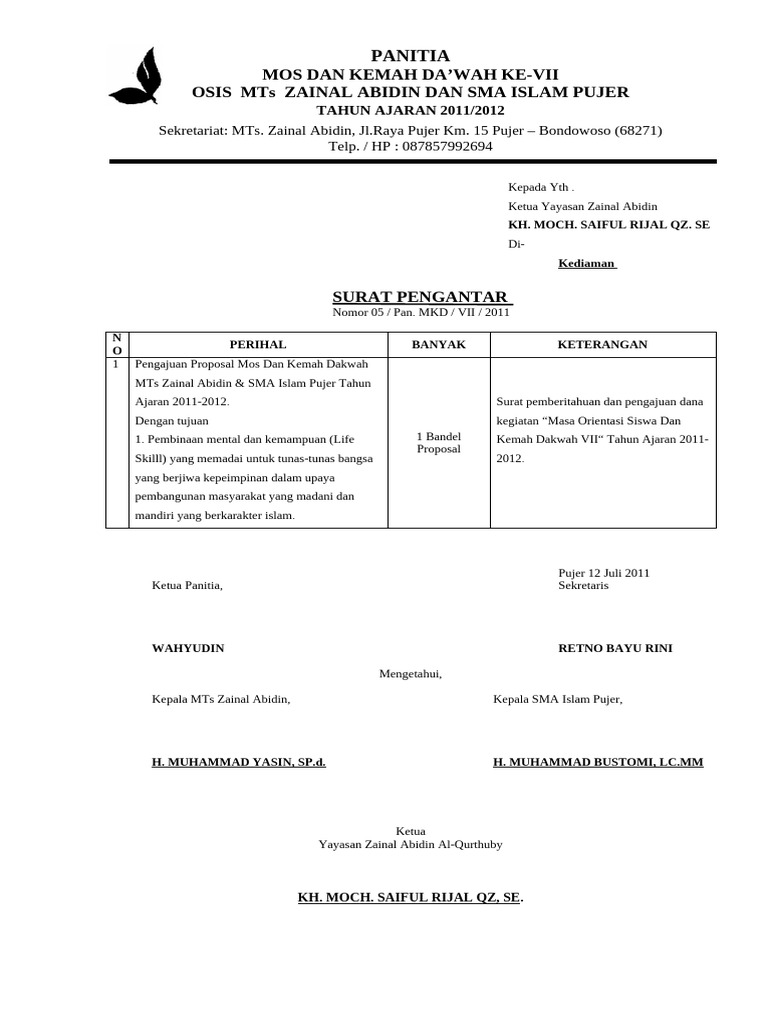 Proposal Mos Dan Kemah Dakwah | PDF