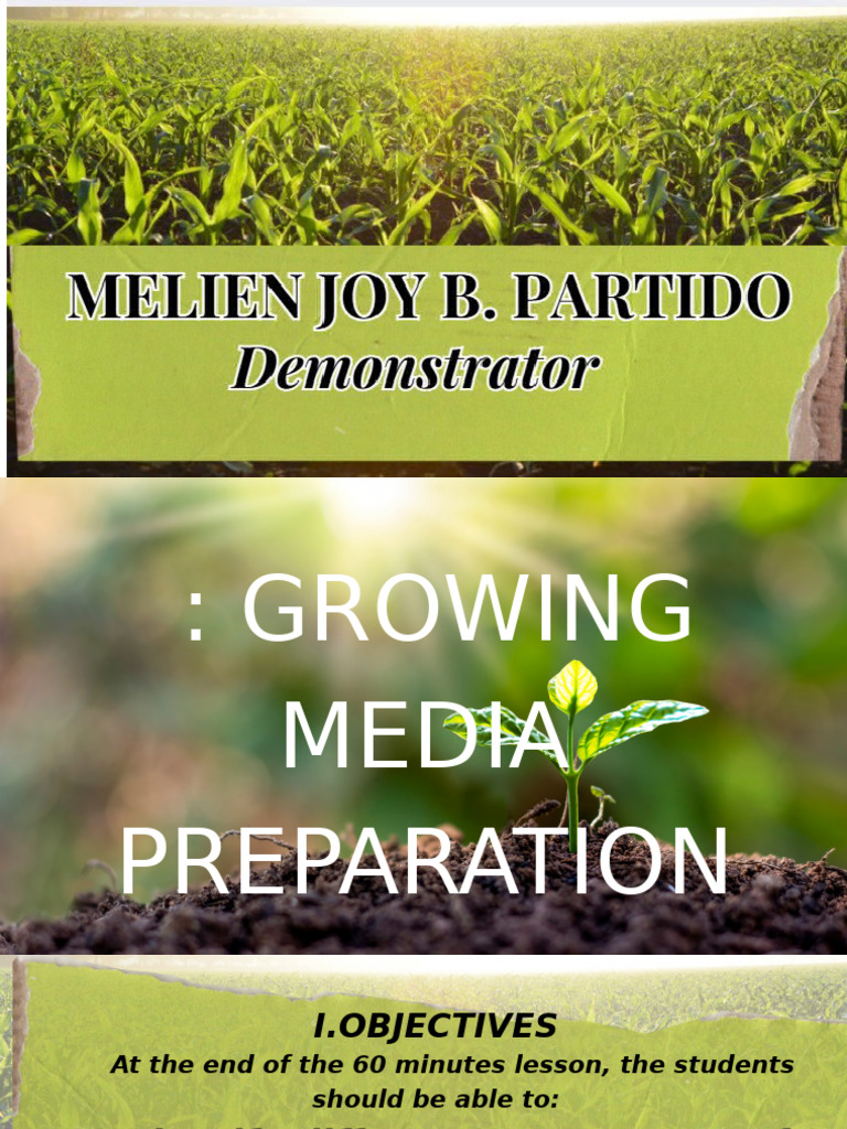 Growing Media Preparation | PDF