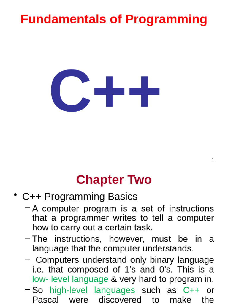 C++ Programming Basics Explained | PDF | C++ | Programming