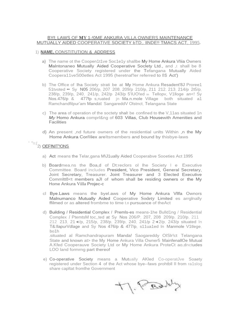 Registered Bye-Laws-Ankura Word | PDF | Political Law | Accountability