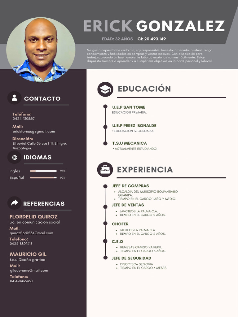 Curriculum CV Erick Gonzalez | PDF