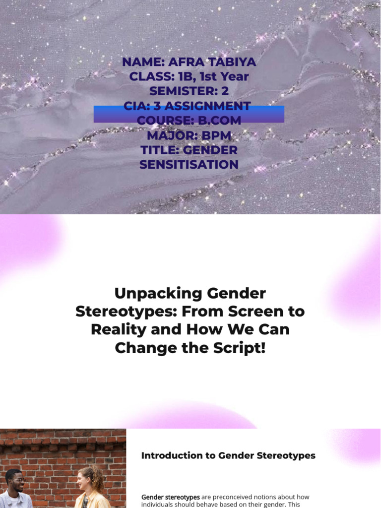 (120424808006) Afra Tabiya Aecc | PDF | Stereotypes | Gender