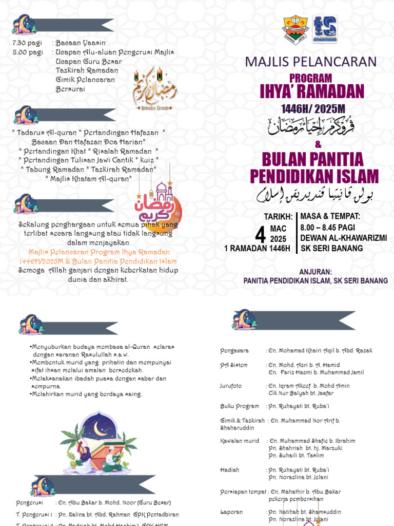 BUKU PROGRAM IHYA RAMADAN 1 | PDF
